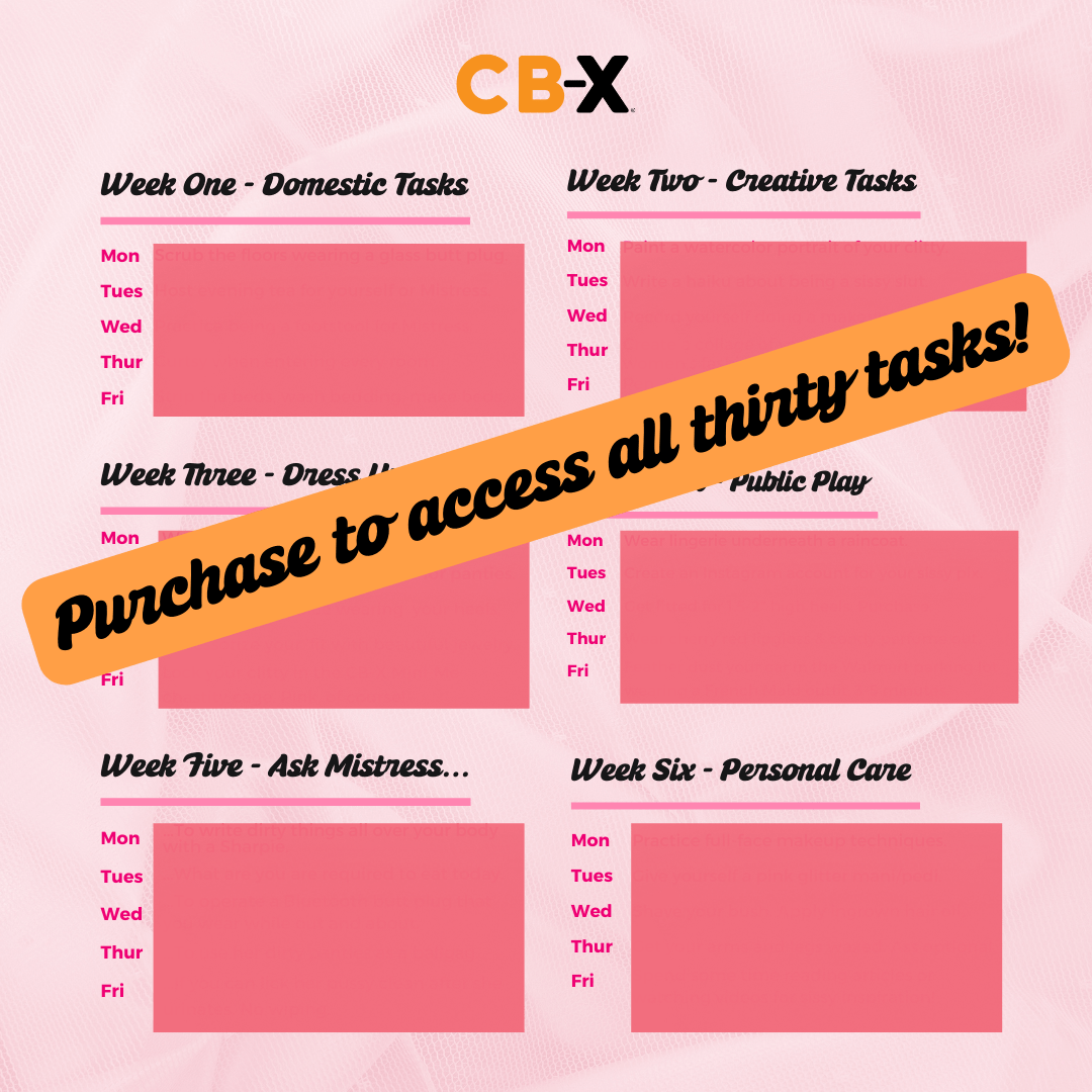 Six Weeks of Sissy Tasks E-Book - 30 Sissy Assignments – CB-X